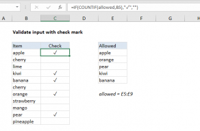 If complete show checkmark - Excel formula | Exceljet